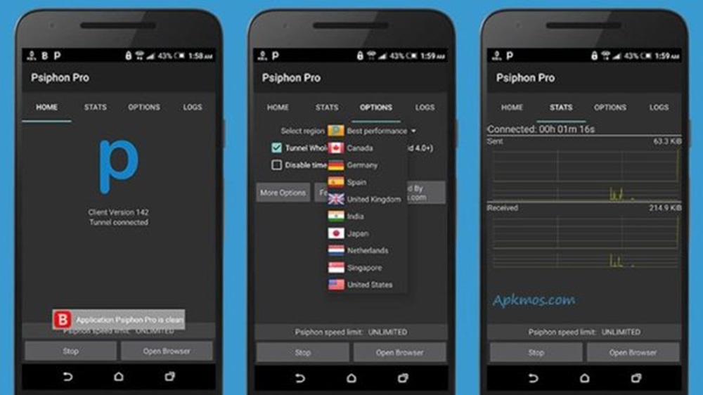 En İyi Ücretsiz VPN Psiphon Pro Limitsiz Apk 315 İndir